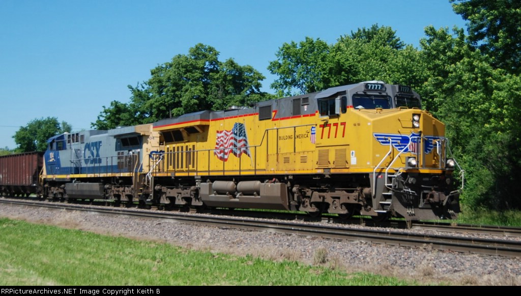 UP 7777 and CSX 104